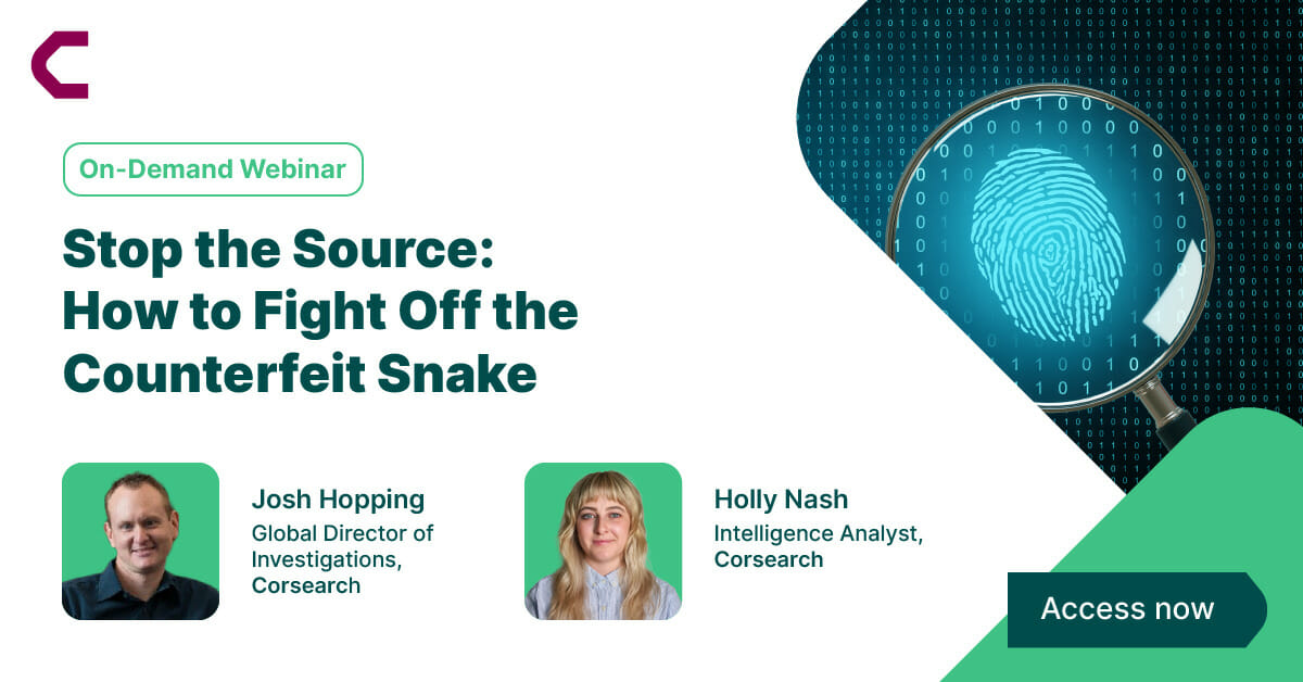 Stop the Source: How to Fight Off the Counterfeit Snake - Corsearch